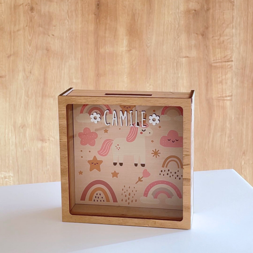Hucha Personalizada Unicornio – Vintiun